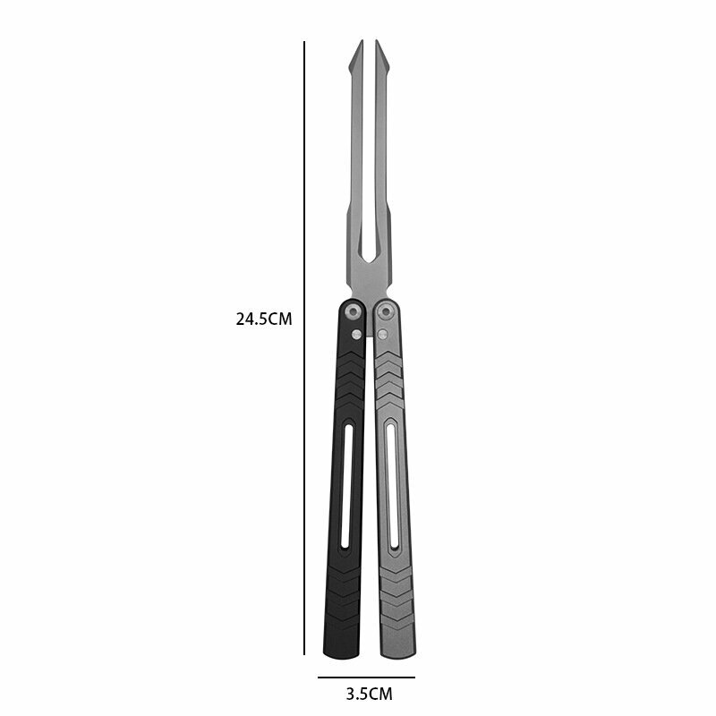 Новый самурайский вилка-бабочка, алюминиевый сплав, метательный нож, периферийное оборудование для игры CSGO, тренировочный нож, не заточенная игрушка, механическая вилка