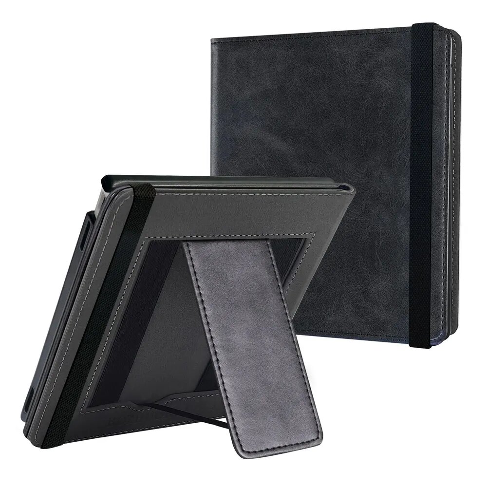 BOZHUORUI Чехол для Onyx Boox Page, Go 7, Go Color 7, Raphael, Галилео 2 3, Рафаэль 2, Кожаный чехол из искусственной кожи с автоматическим сном/бодыванием, встроенная подставка и ремешок для рук