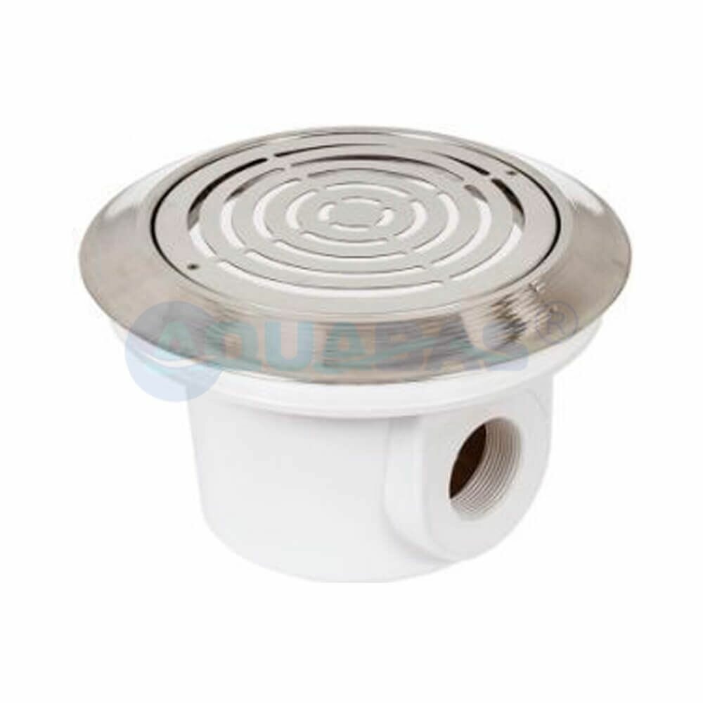 Донный слив для бассейна Gemas 1 1/2" ВР, решетка н/с (04141T1SS), под плитку
