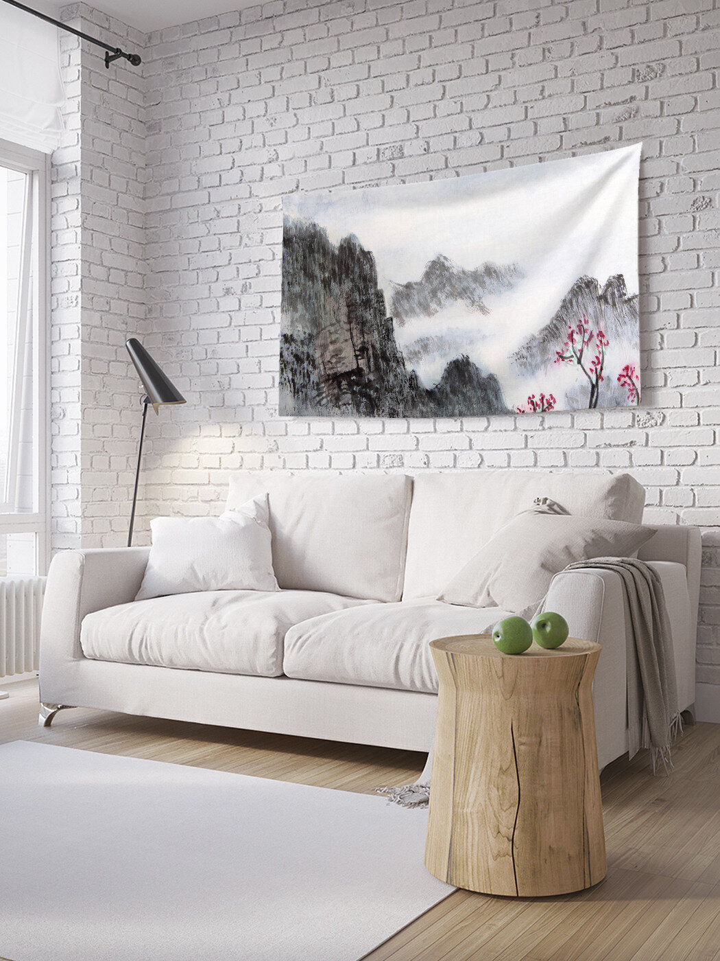 Горизонтальное фотопанно на стену JoyArty "Китайская живопись", из ткани, 100х150 см