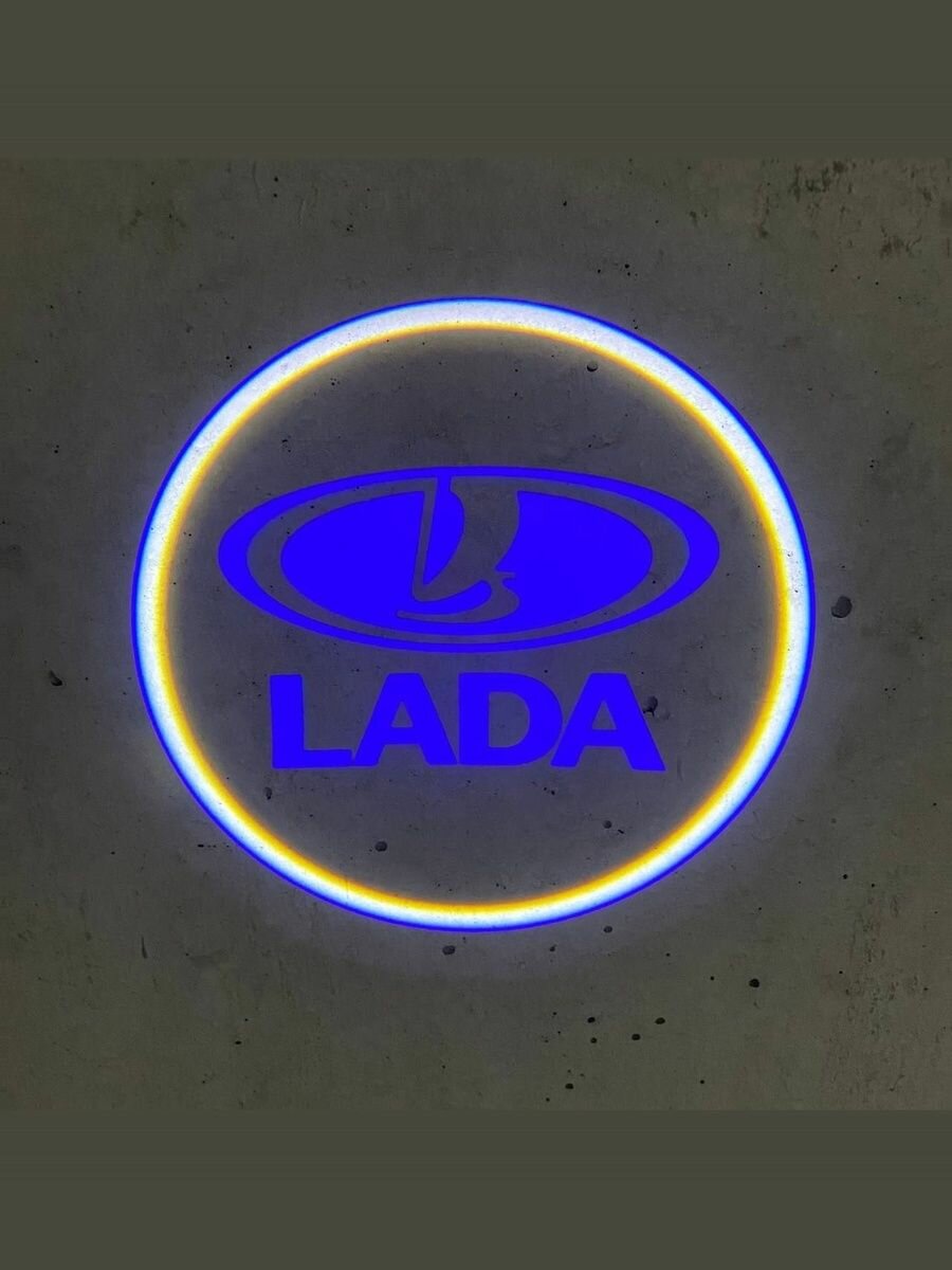 Проекция подсветка логотипа автомобиля для двери lada лада ваз