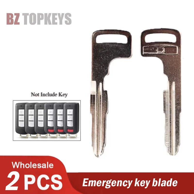 2 шт, заготовка для автомобильного ключа для MITSUBISHI ASX Outlander Sport Pajero Shogun Montero Lancer RVR, вставка для аварийного дистанционного ключа