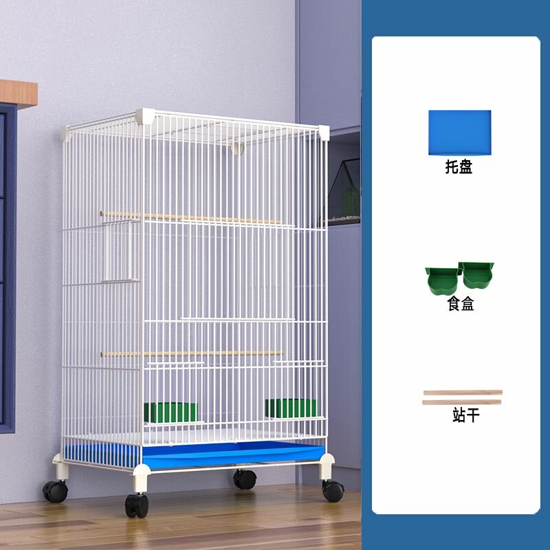 Клетка для птиц, усиленная большая вилла для попугаев, клетка для корелл и неразлучников с коробкой для разведения, комплект для сборки клетки для птиц