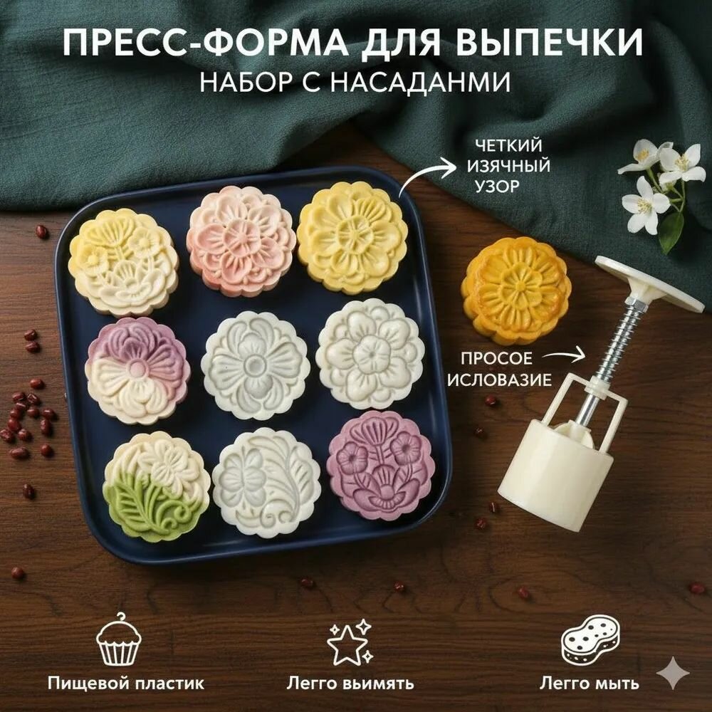 Форма для вырубки теста 4 шт — фото 1
