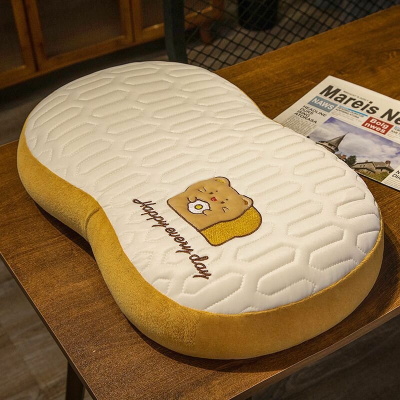 Подушка для сна из пены с эффектом памяти, латексная подушка из ледяного шелка для сна на боку, милая маленькая подушка, портативное средство для сна, офисная подушка.
