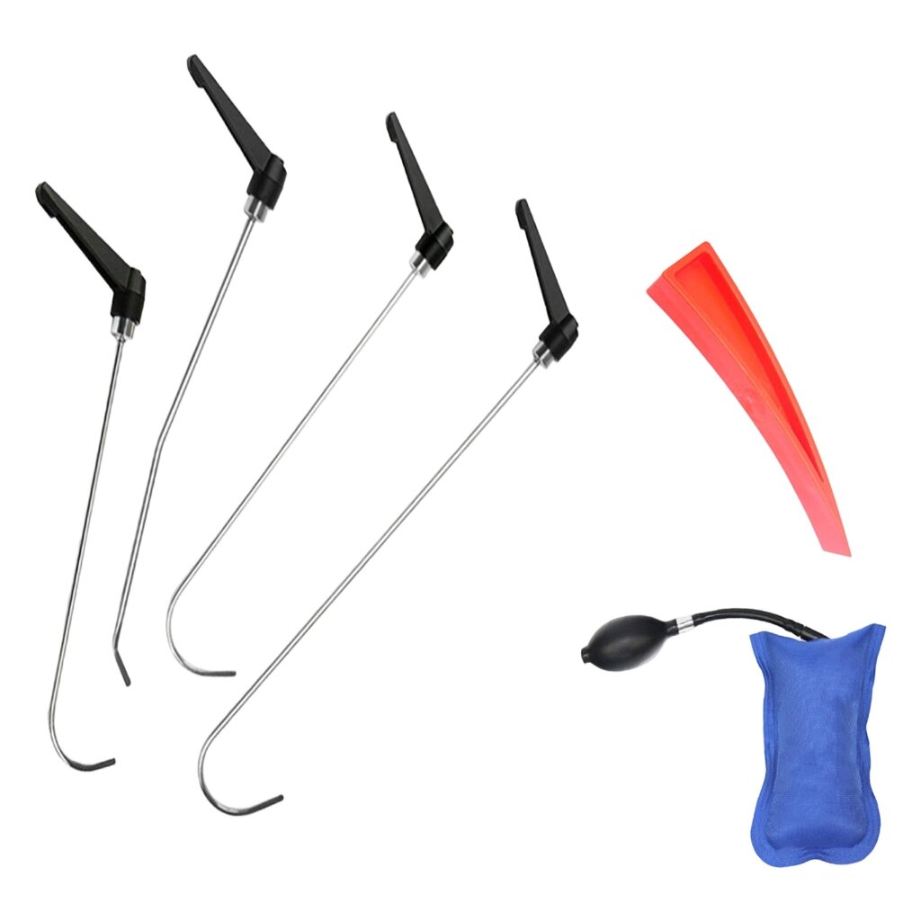 4шт Стержни Для Повреждения Автомобиля Инструмент Для Открывания Стержня Ручной Набор Инструментов Для Ремонта Автомобильных Вмятин