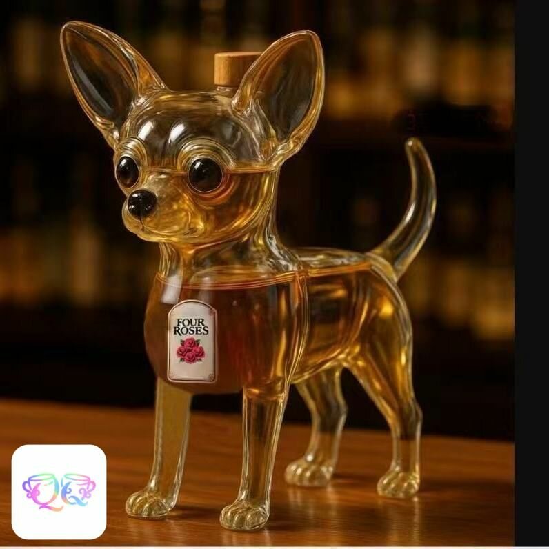 Графины в форме животных из хрусталя подарочные для виски коньяка русский стиль мужу брату отцу лучший презент, 1 шт
