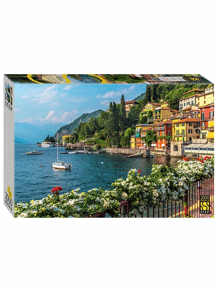 Пазлы 2000 элементов для взрослых "Озеро Комо, Италия"