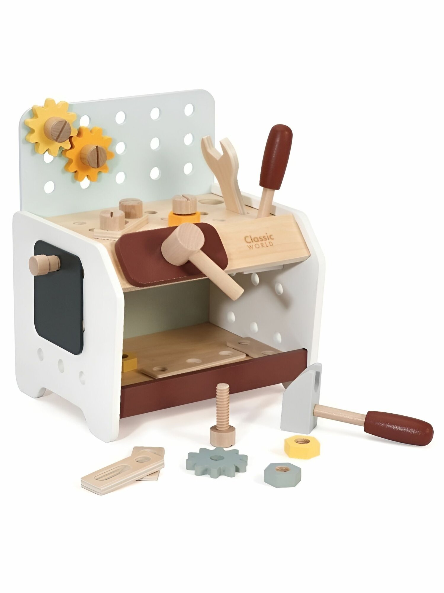 CLASSIC WORLD Верстак компактный деревянный с инструментами для детей