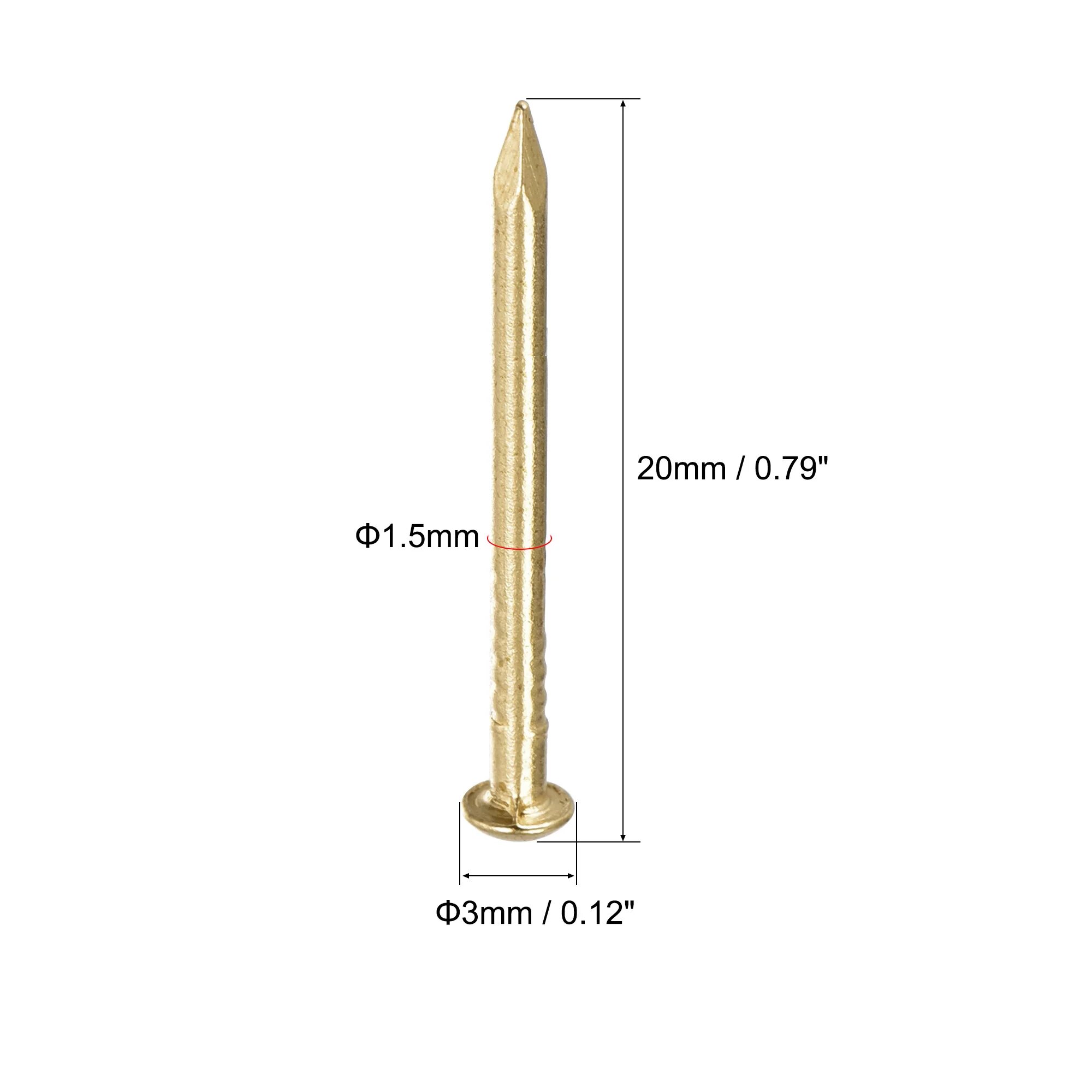 UXCELL Латунные гвоздики 50 шт 1.5x20mm