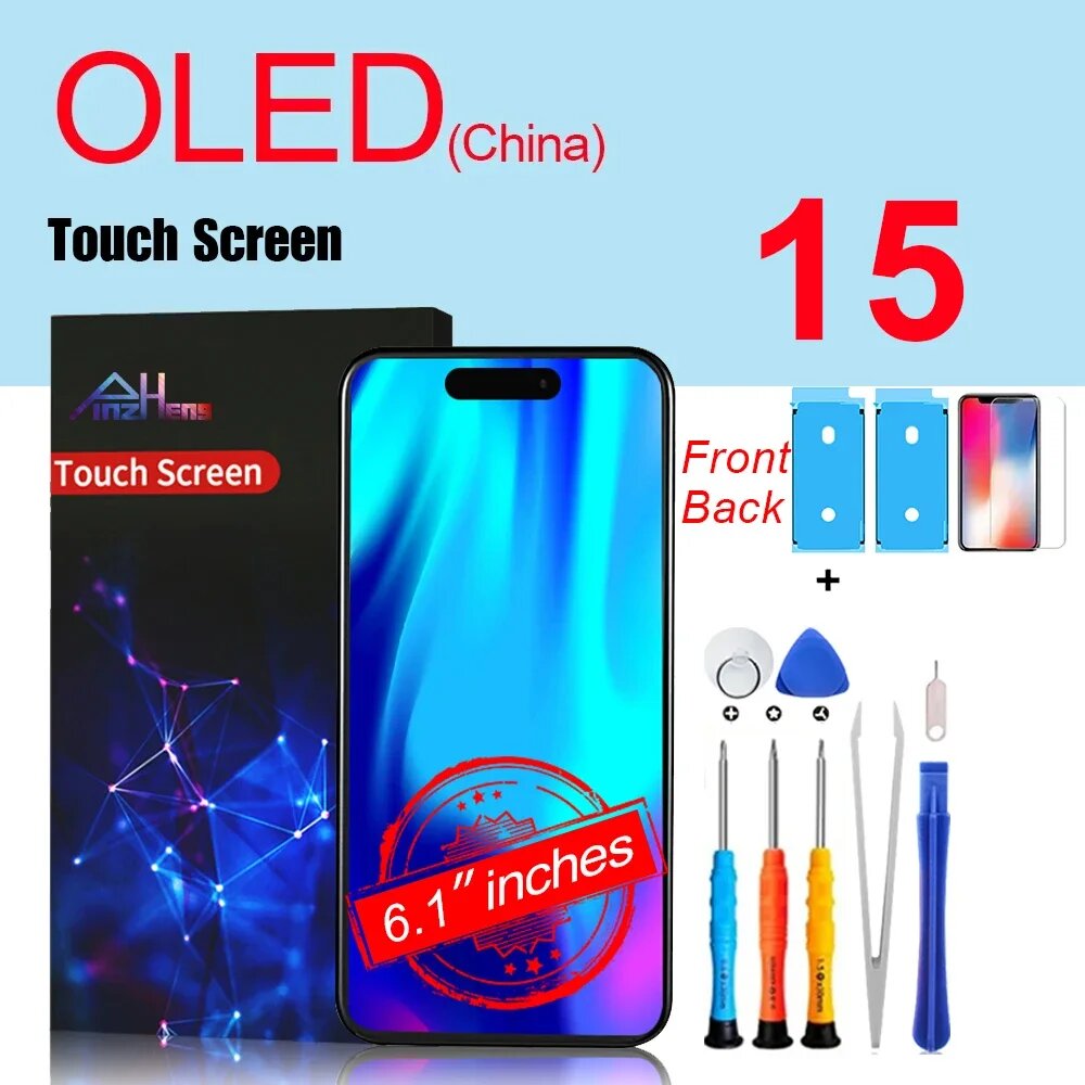 PINZHENG Высококачественный экран INCELL LCD OLED для iPhone 14 Pro 15 Plus 13 Pro Max OLED For i15