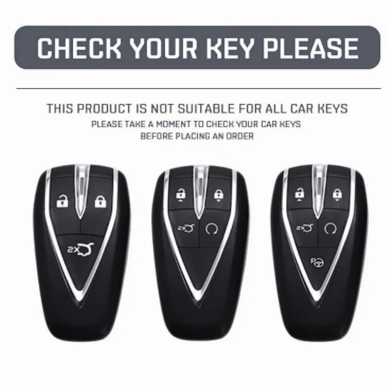 Кожаный брелок для Changan UNIT UNIK, 3 Buttons Sliver