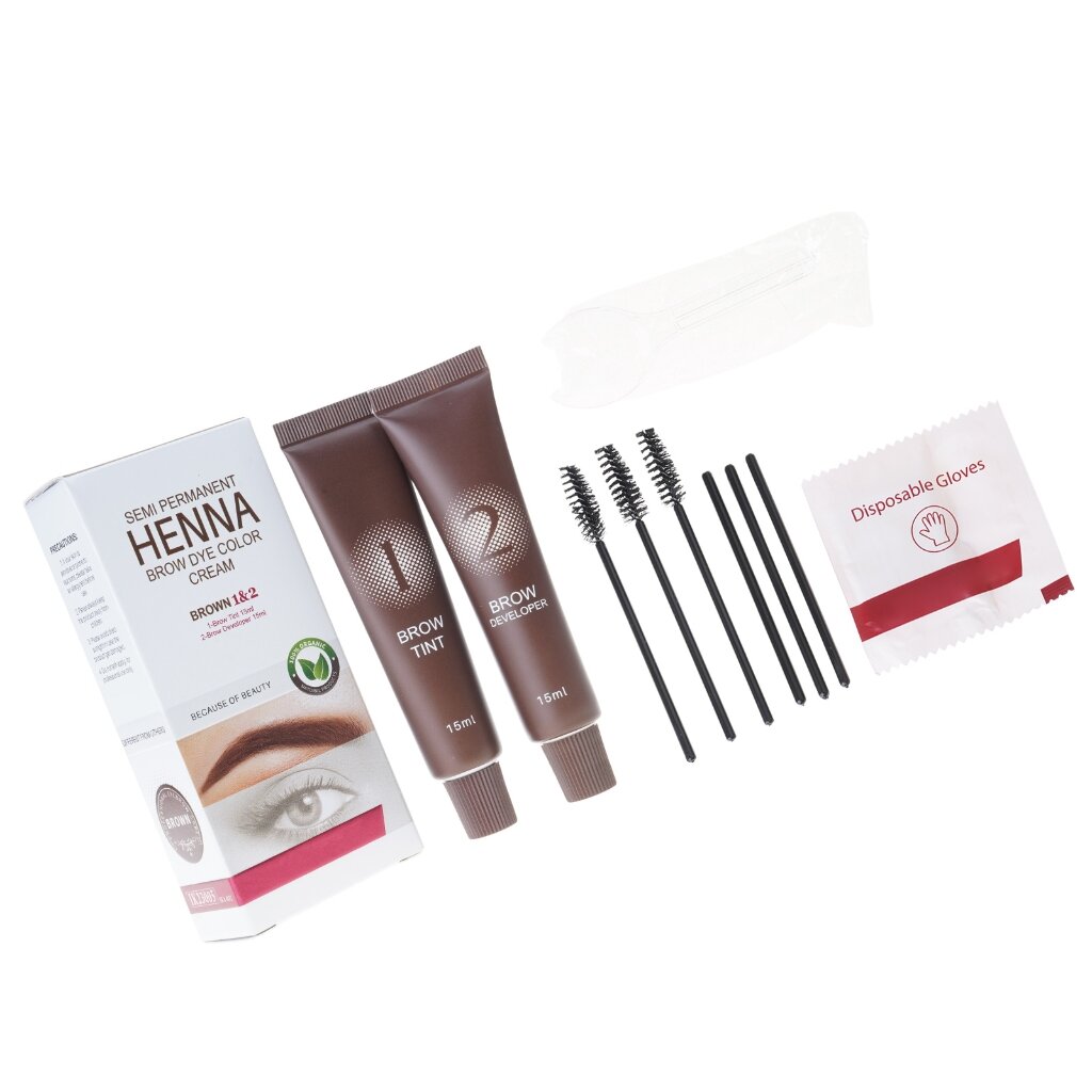 Быстросохнущий Набор для Окрашивания Ресниц и бровей Набор для Окрашивания Бровей 5-7 Дней Стойкая Краска Для Бровей Набор Для Окрашивания Коричневый Черный