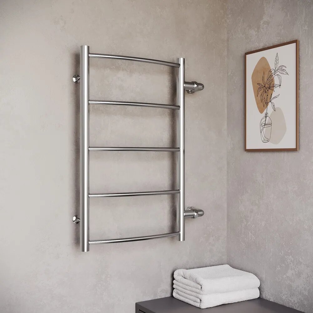 EL-TERM Полотенцесушитель Водяной 477мм 700мм форма Лесенка