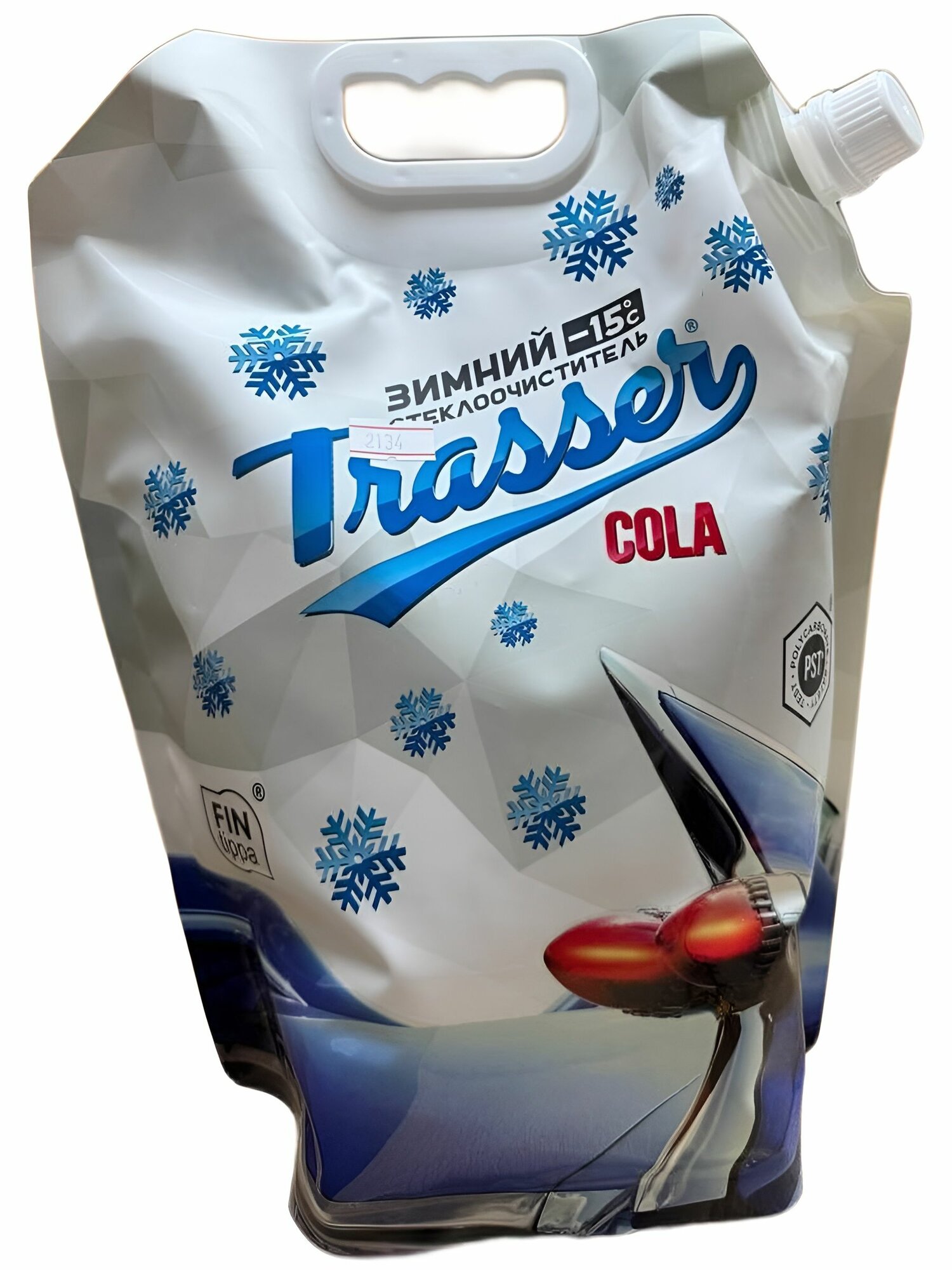 Жидкость стеклоомывателя 3л (-15 ) "FIN tippa" Trasser cola