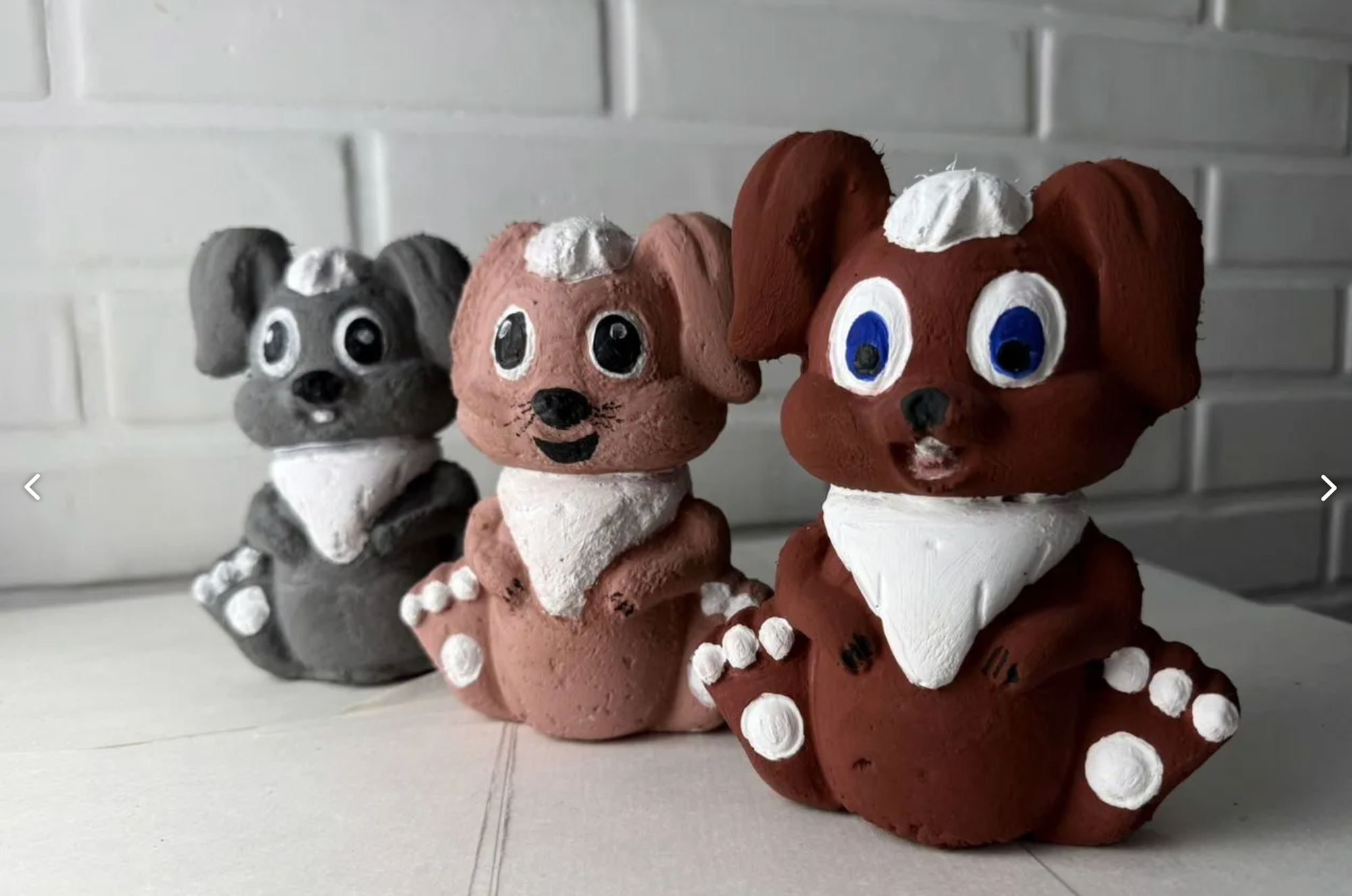 Статуэтки собаки для интерьера Фигурки собак Сувенир Подарок Декор 3в1