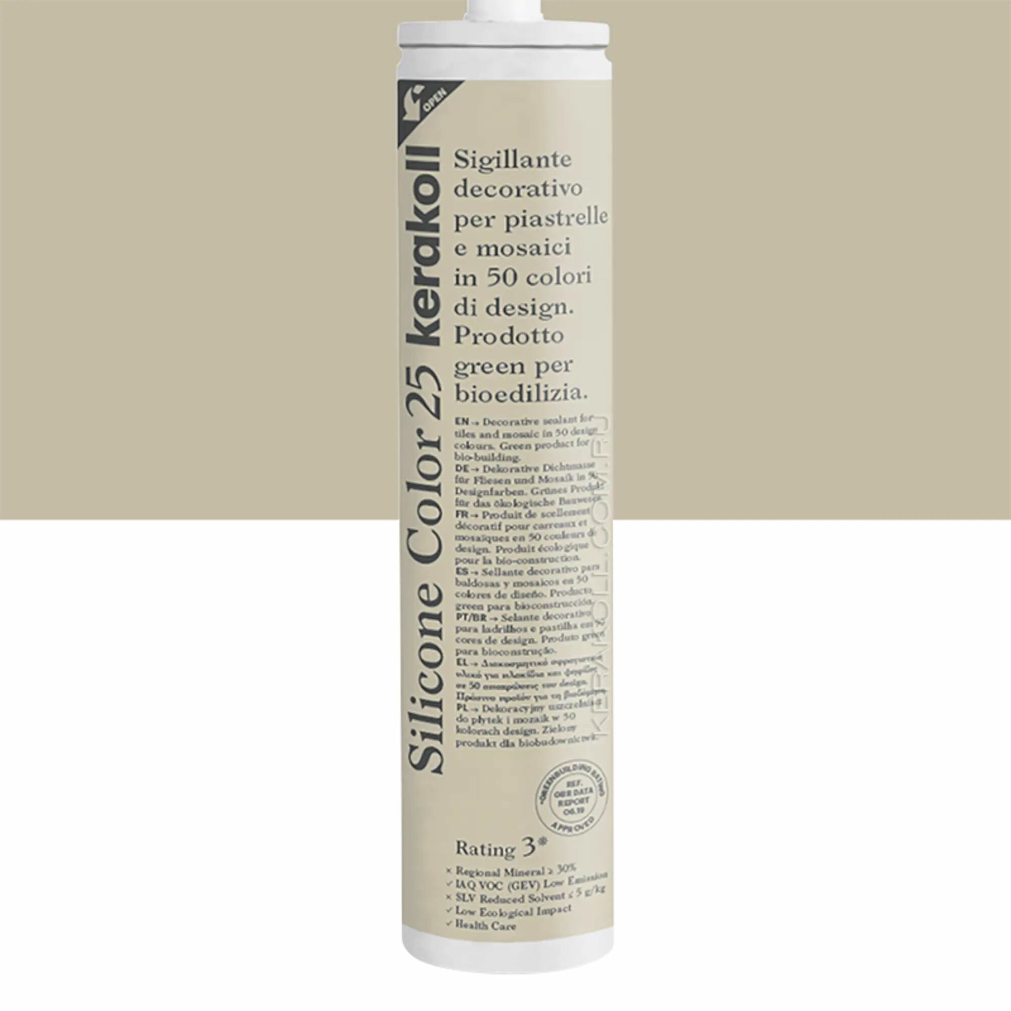 Герметик KERAKOLL SILICONE COLOR (50 цветов Design), Цвет 25 (Жасмин) 310 мл.