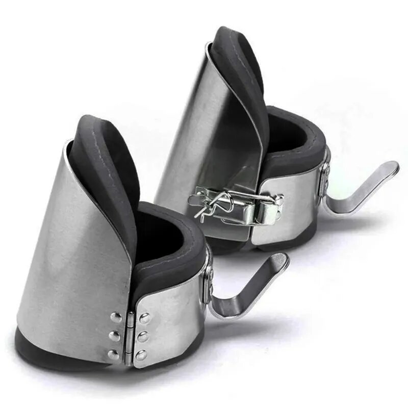 Гравитационные ботинки для турника, черные, максимальная нагрузка 120 кг, стальные