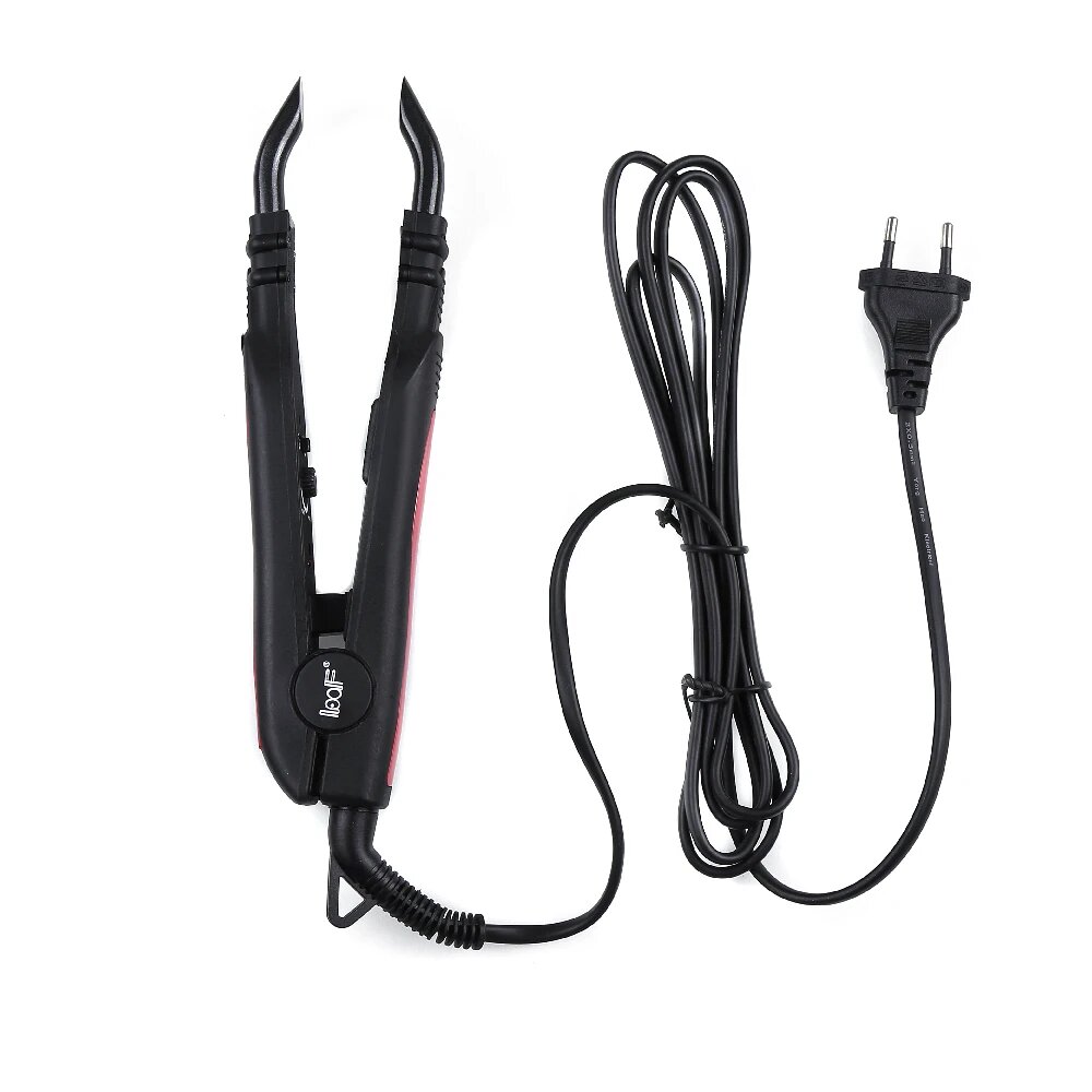 Профессиональный утюжок для волос, термоплавкий инструмент для укладки волос с регулируемым контролем температуры, нагревательный разъем для наращивания волос, вилка стандарта ЕС/США/Великобритании/Австралии
