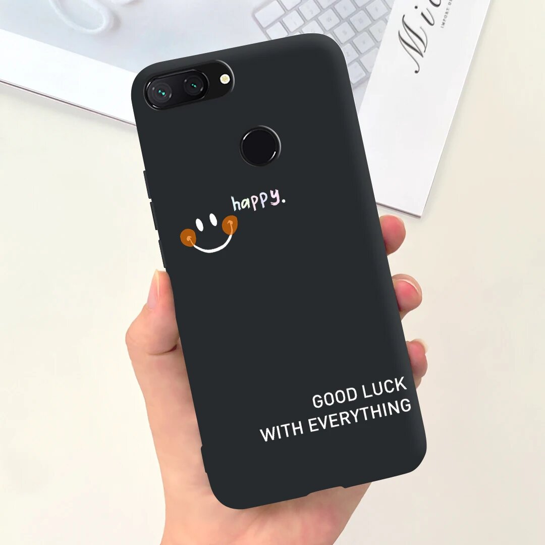 Черный чехол для Xiaomi Mi 8 Lite с надписью