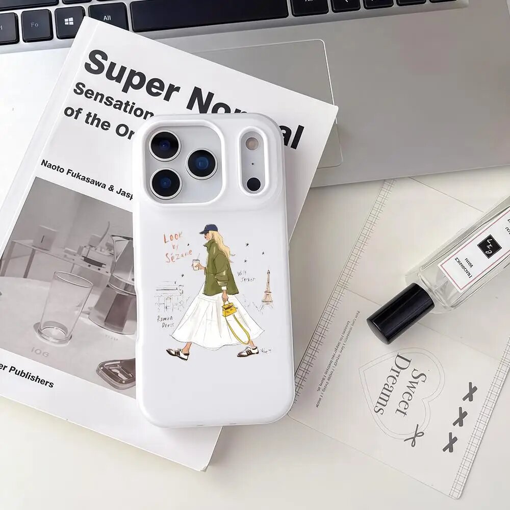 Чехол S-Sezane для iPhone 17 Pro, белый