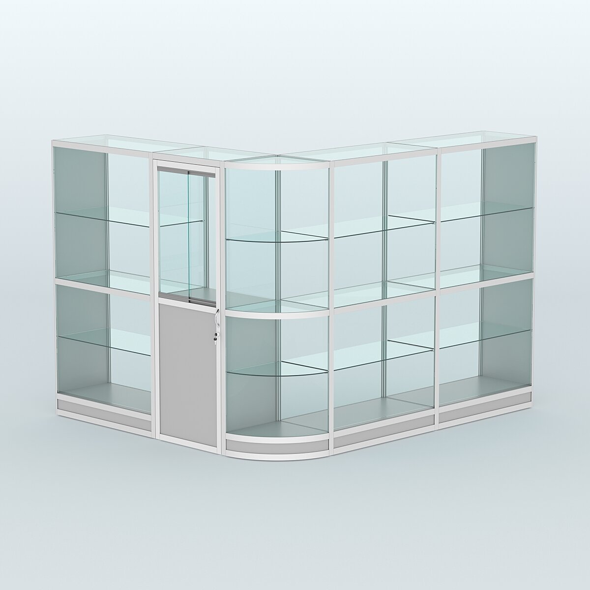 Павильон из профиля угловой №2г (5,5 кв. м), Серый