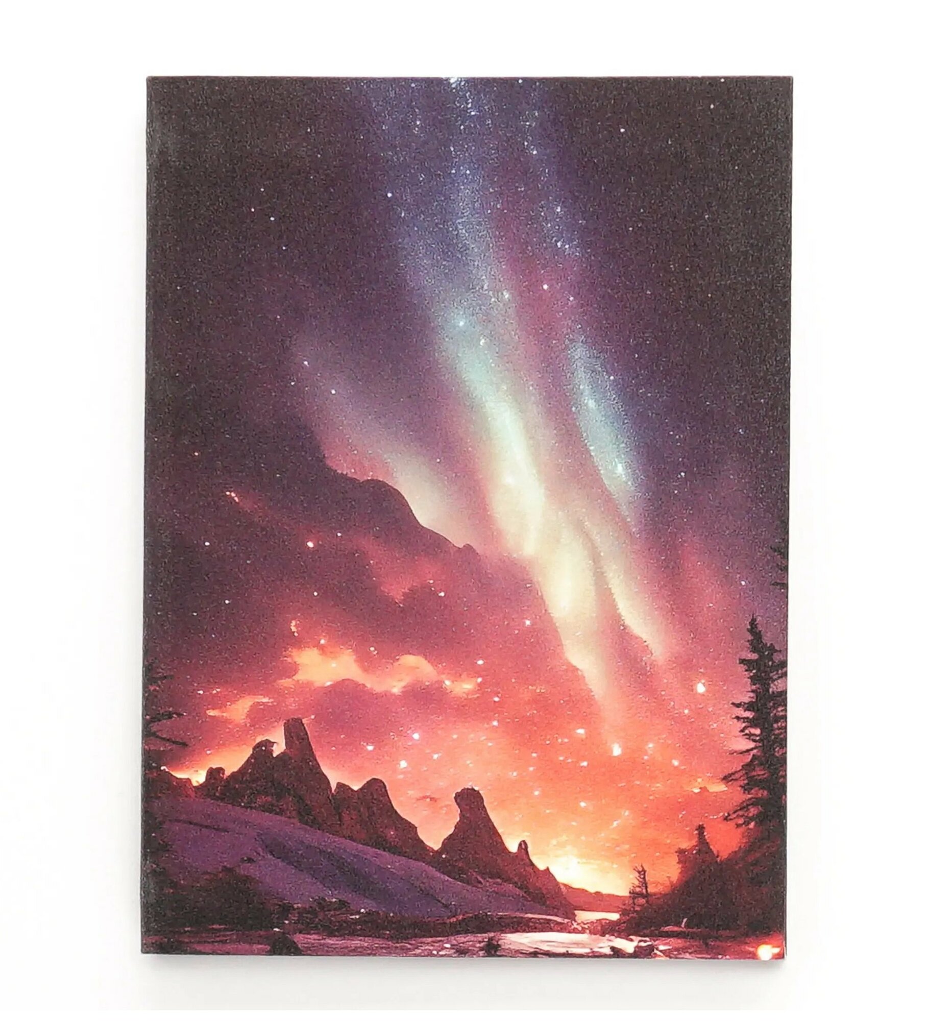 Записная книжка А6 80л кл. "Северное сияние" инт. переплет, ламинация Glitter, офсет