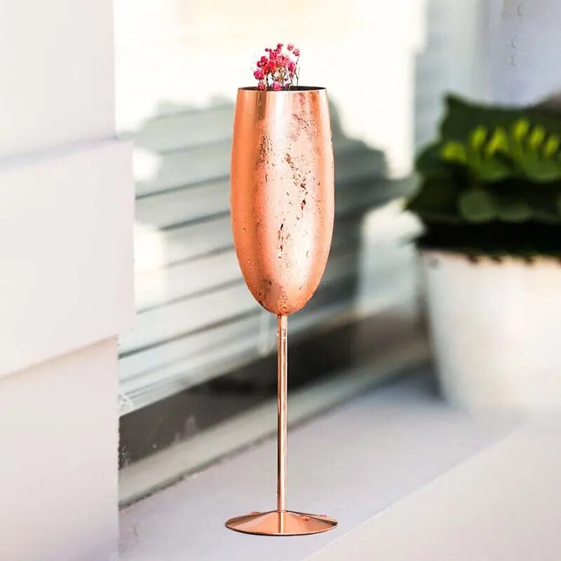 Набор бокалов для вина Rose Gold из меди на ножке 1шт. — фото 1