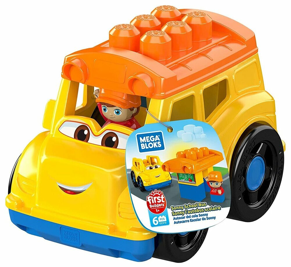 Mega Bloks Набор-конструктор Школьный автобус GCX10/CND62, 6 деталей, пластик