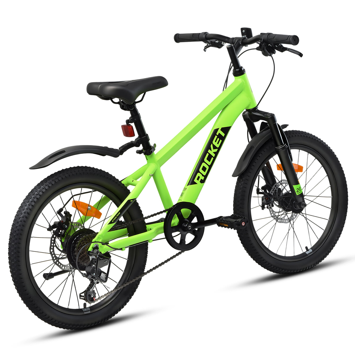 Велосипед 20" Rocket Crux 4.0 , цвет зеленый, размер 11", рост 120 – 135 см.