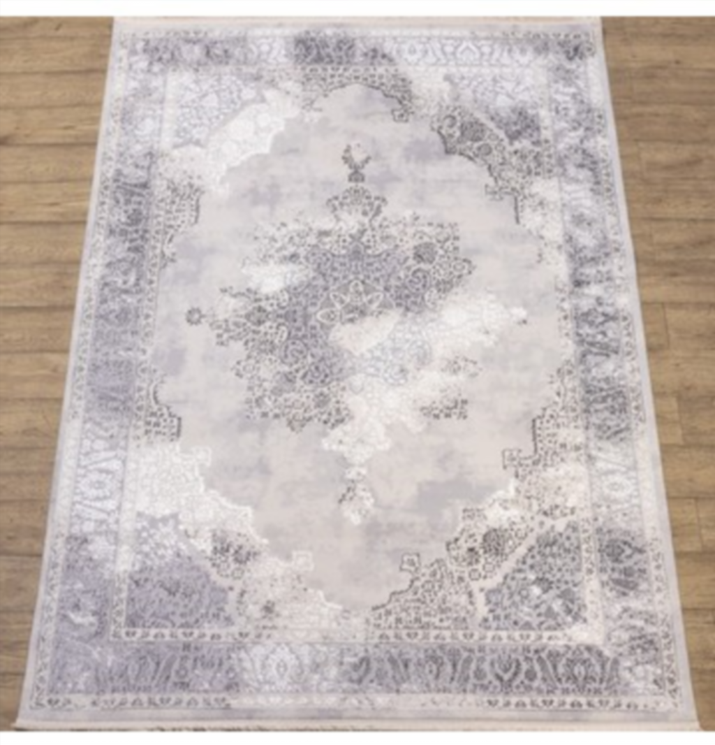 Ковер Турецкий Prado дизайн N887A цвет WHITE / GRAY2 1.2x1.8м