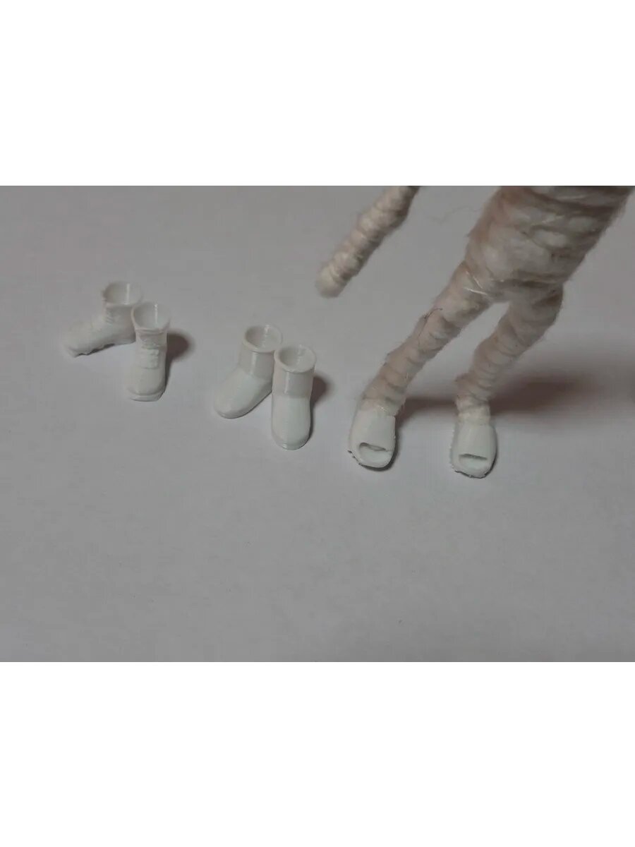 Набор миниатюр "Обувь" - 3 пары микс, для ватных игрушек