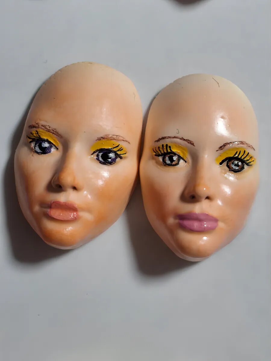 Набор лиц - 2 шт, для ватной игрушки