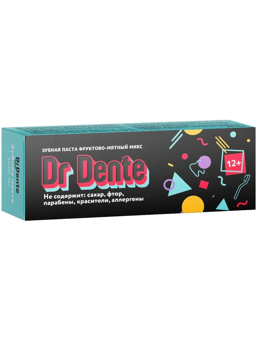 Dr.Dente Зубная паста детская, паста зубная, Фруктово-мятный