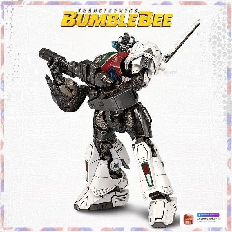 Сборная модель робота Transformers Bumblebee Action Figure из ABS пластика Белый/Темно-коричневый