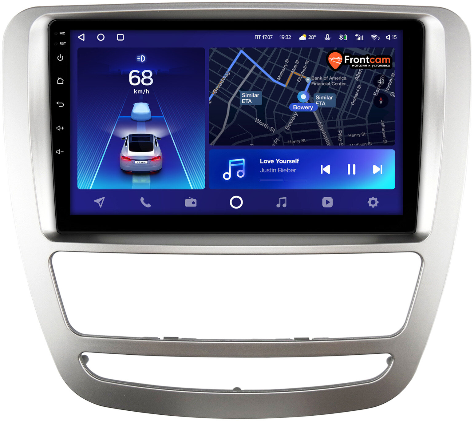 Штатная магнитола JAC T6 2015-2024 (серебряная) Teyes CC2 PLUS 6/128 9" RM-9-4282 Android 10 (4G-SIM, DSP, QLed)