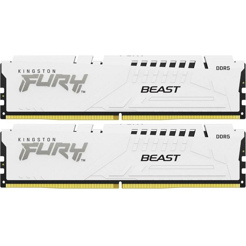 Оперативная память Kingston 32GB 6000MT/s DDR5 CL36 DIMM (Kit of 2) FURY Beast White EXPO (Kingston KF560C36BWE2K2-32) KF560C36BWE2K2-32