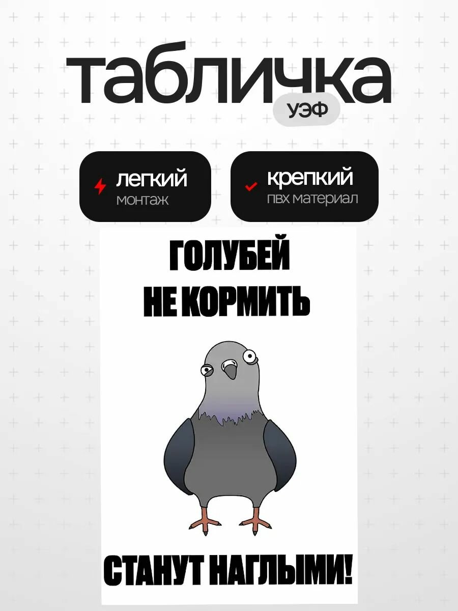 Табличка голубь