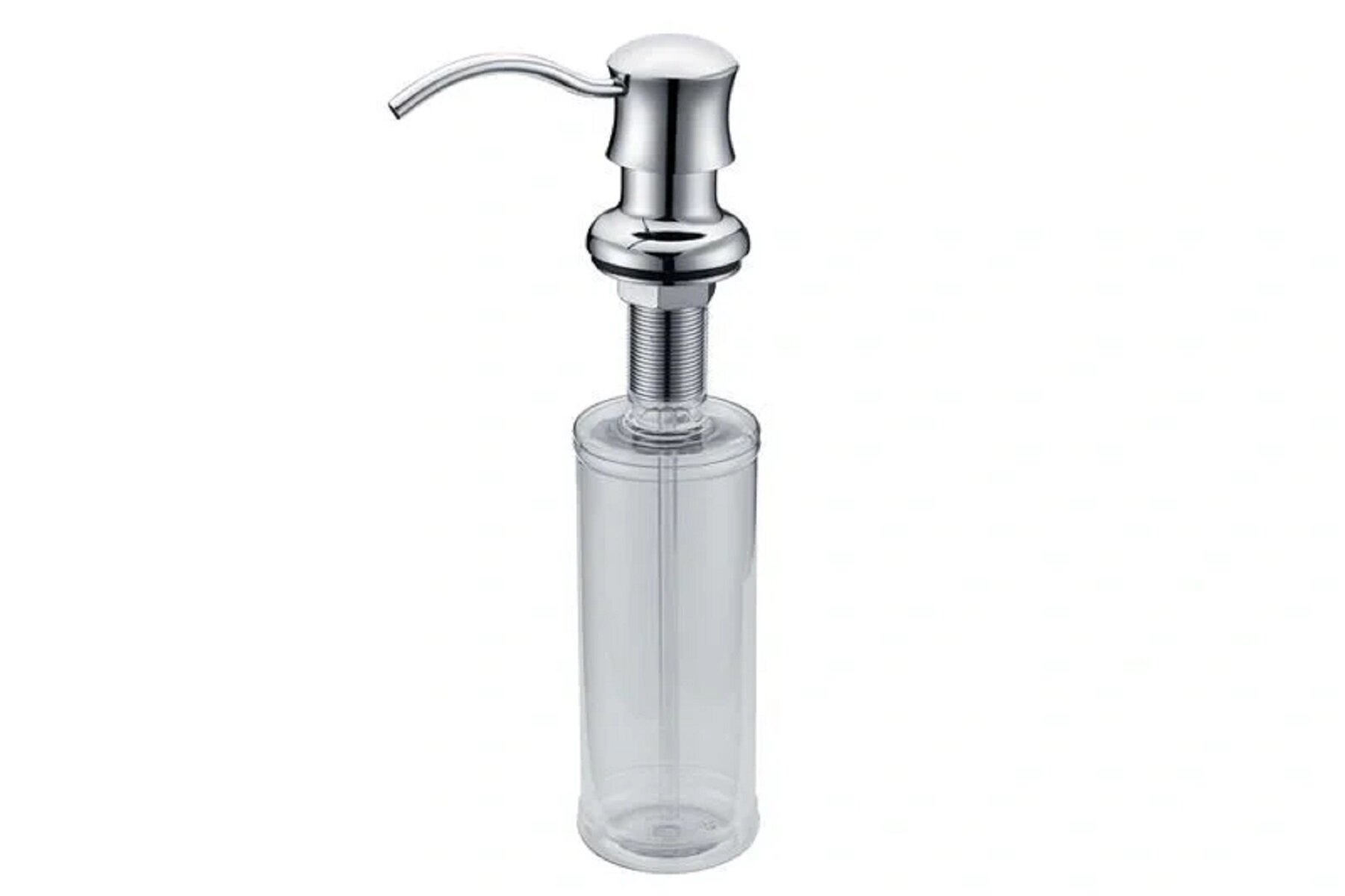 Дозатор жидкого мыла ZorG Sanitary ZR-21 CR хром полированный, диспенсер для кухни, комплект с колбой