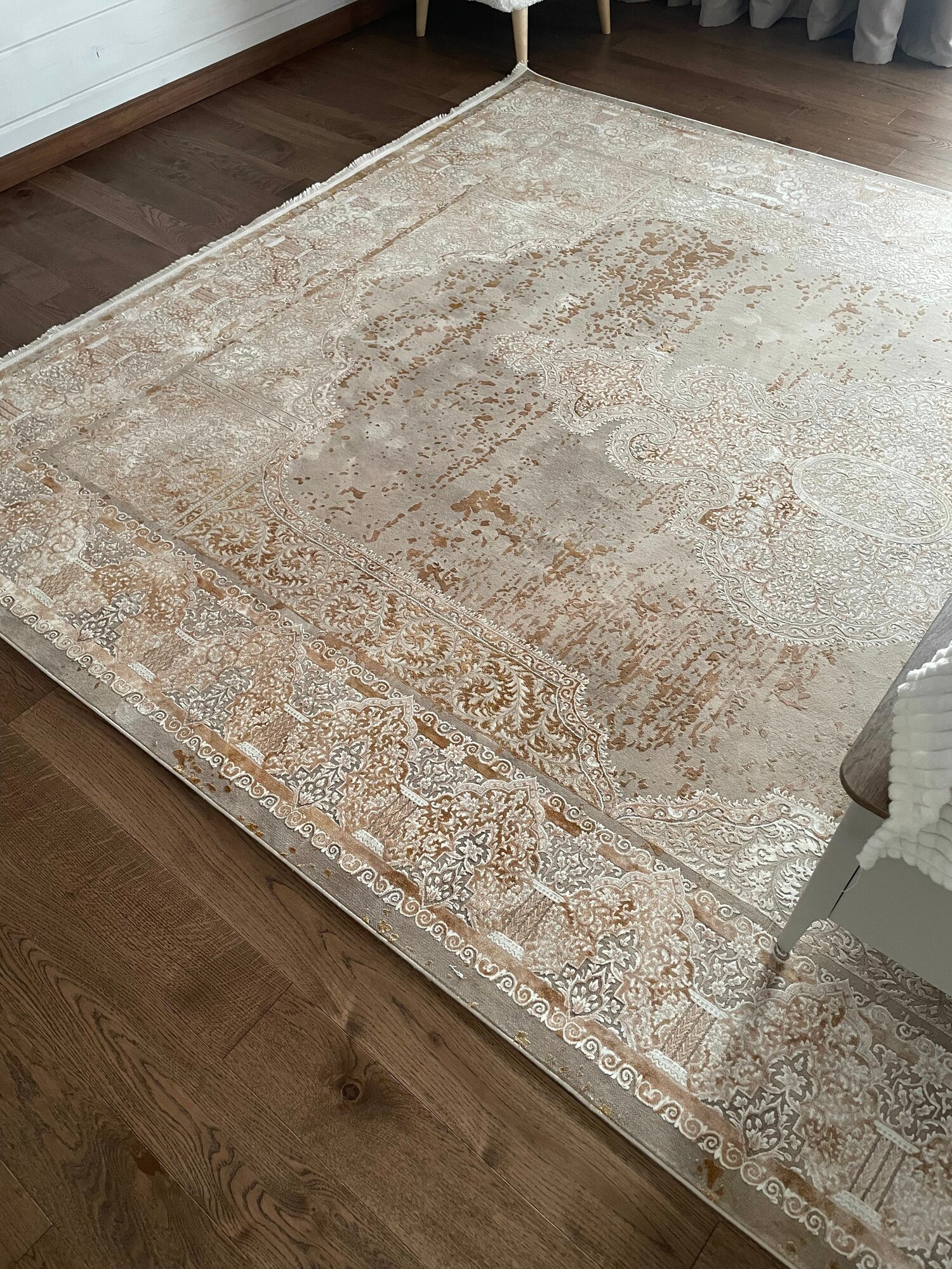 Ковер 1.5 на 2.25 высокоплотный PREMIUM-коллекции иранский дизайнерский, шёлк и хлопок, шёлковый отлив, размер 150x225 см