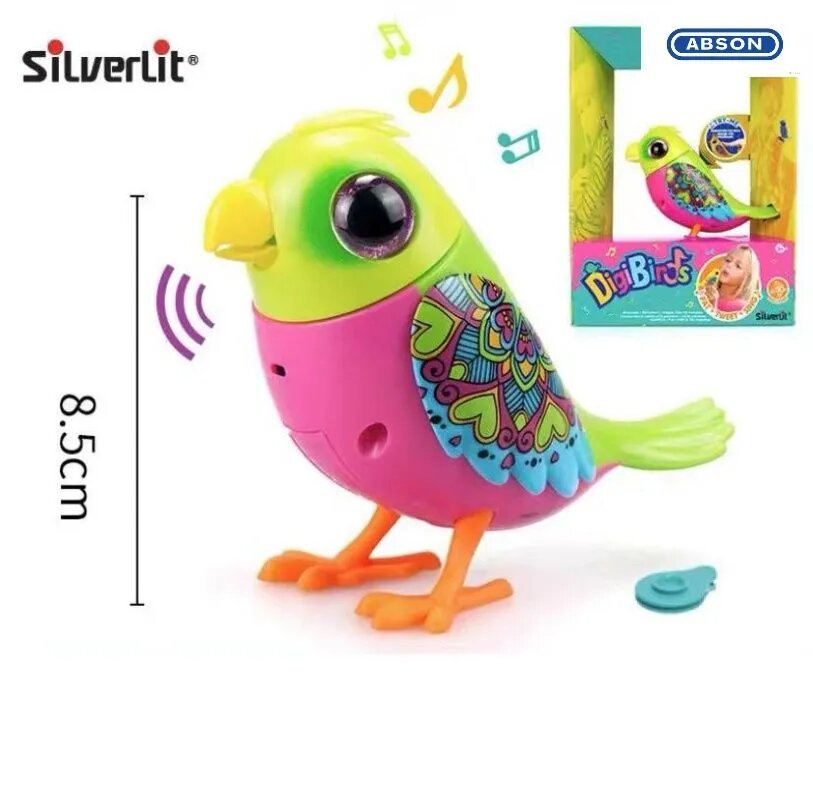 Эксклюзивные электронные питомцы DigiBird 01 с реалистичным пением и движением