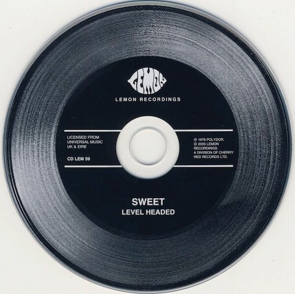 Sweet - Level Headed, 1978, 8-page, CD-Аудио — фото 1