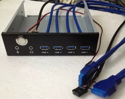 Панель аудиоразъемов для материнской платы с разъемами USB 3.0, 2.0, Type-C 3.2, 3.1, слотом для оптического привода,