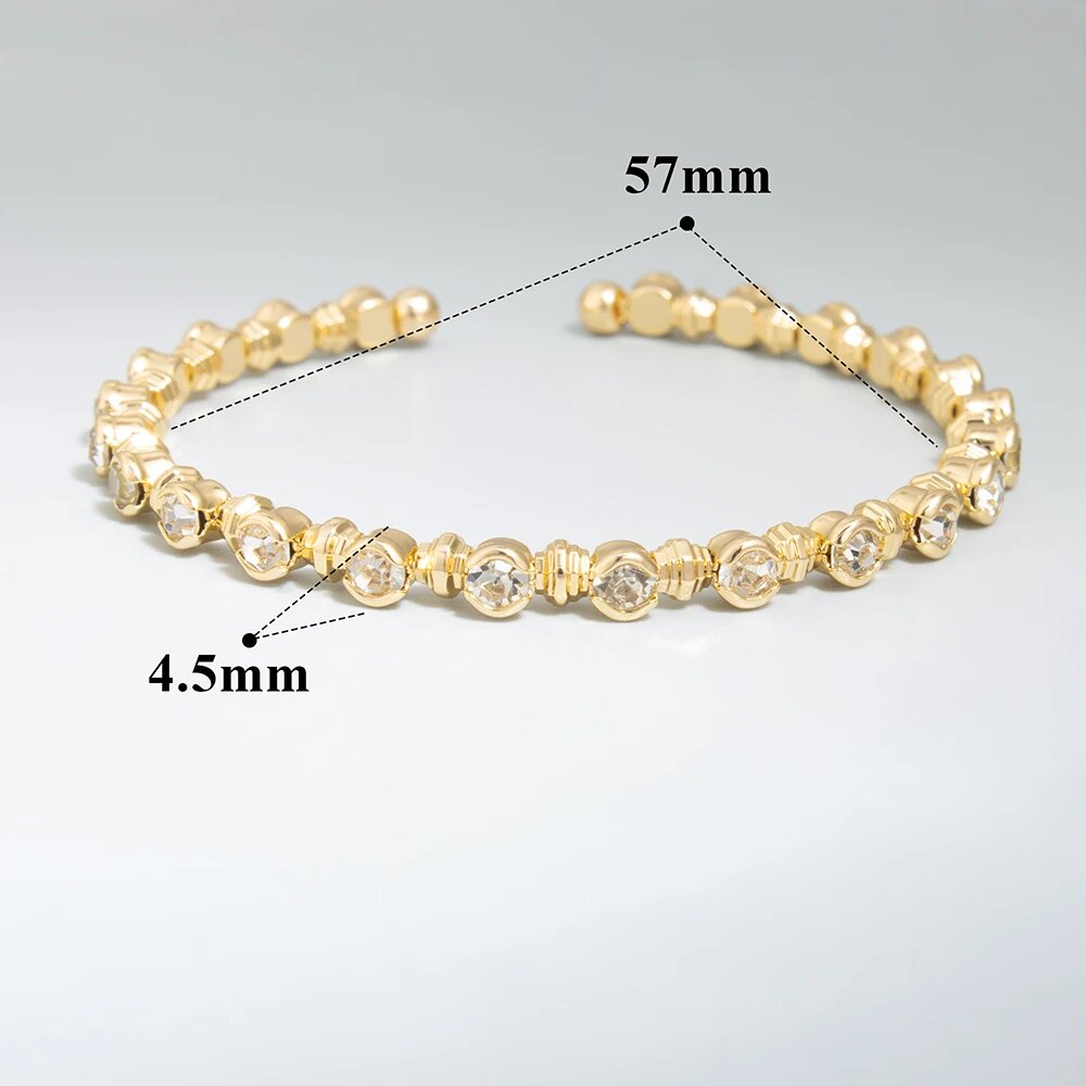 GUFEATHER, цельный/лот, MH72, женский браслет, 18-каратное золото с родиевым покрытием, MH7201A