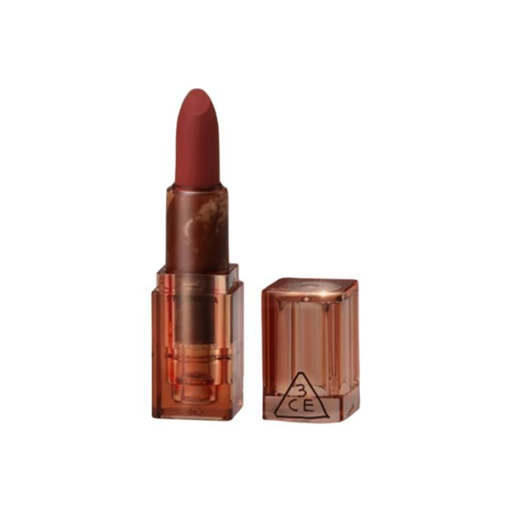 Помада женский 3CE Velvet Complexion, оттенок #SENSUAL BREEZE, матовая, акриловая прозрачная упаковка, 3.5г