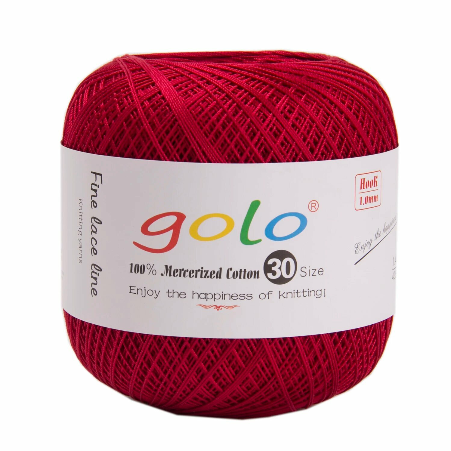 Пряжа Golo 100% хлопок, бордовый, 7-321-Red