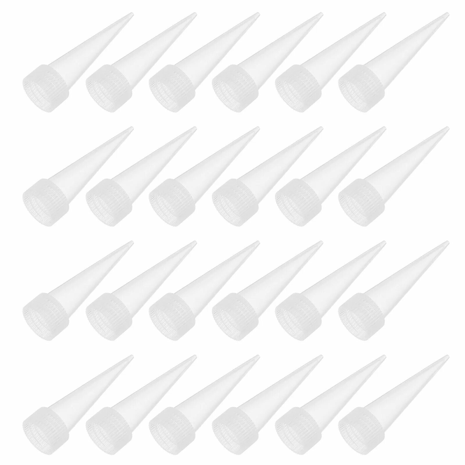 100 шт. сменных насадок-дозаторов с тонким носиком для клеевых бутылок, герметичные колпачки для герметика для бесшовной финишной обработки соединений