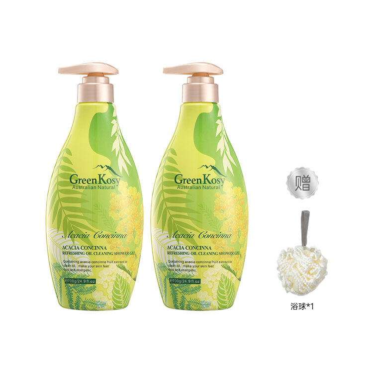 Гель для душа унисекс GreenKosy Neroli Чайное дерево, 700г*2, ароматный, очищающий, увлажняющий