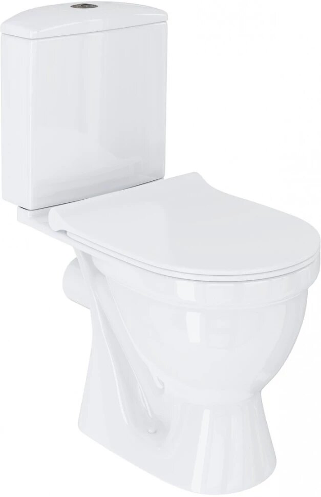 Унитаз-компакт Santek Алькор 1WH501835 безободковый, с сиденьем микролифт, белый