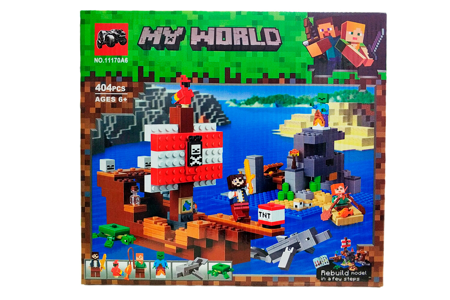 Конструктор BELA My World "Приключения на пиратском корабле" 11170, 404 детали